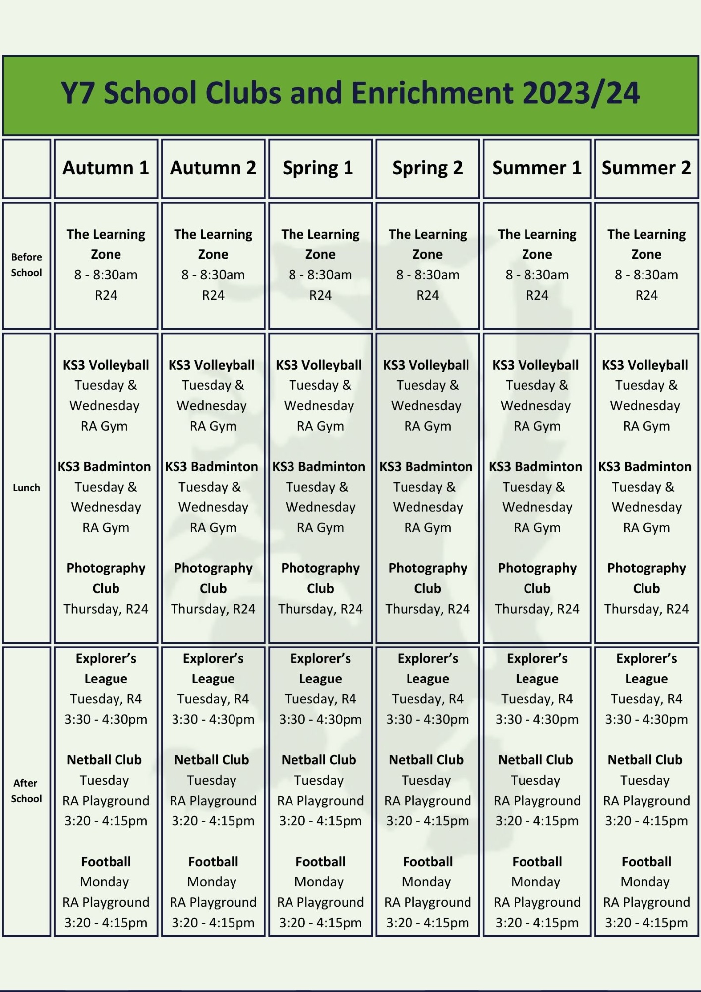Enfield County School for Girls - Clubs and Enrichment