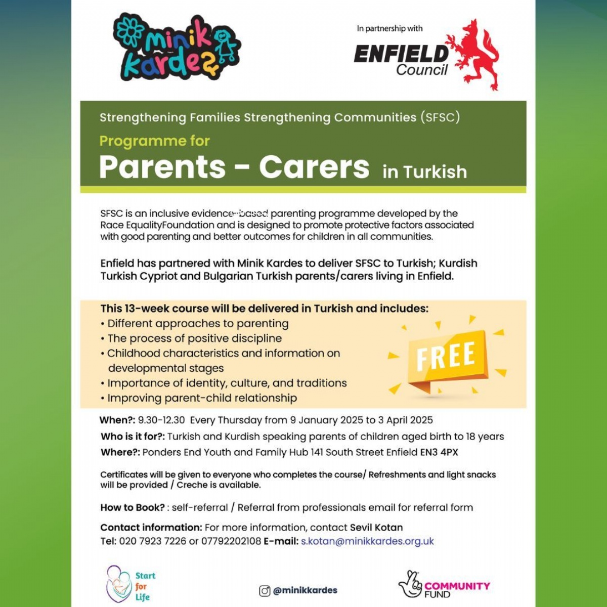Enfield County School for Girls - Free Parent/Carer Programme