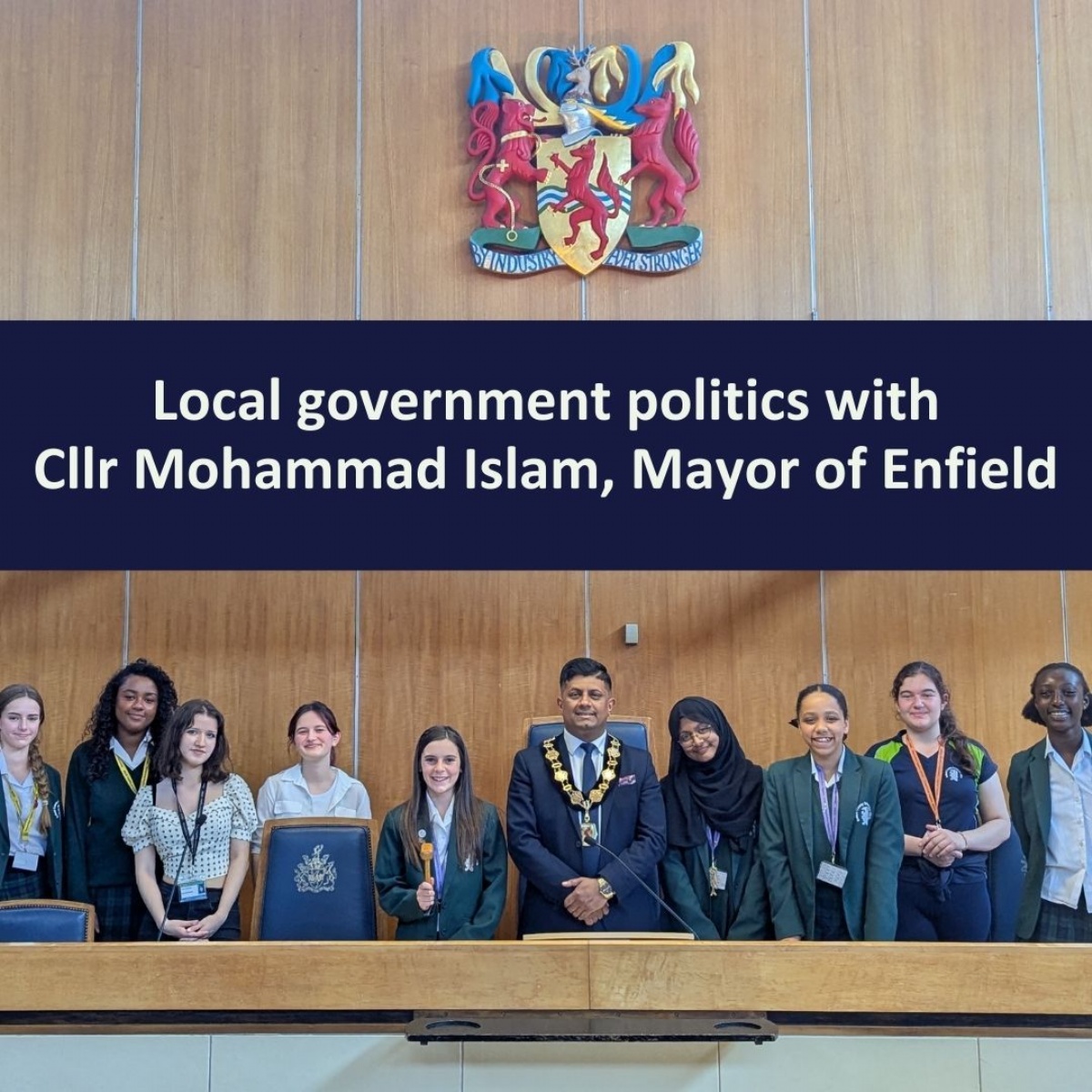 Enfield County School for Girls - Meeting Mayor of Enfield