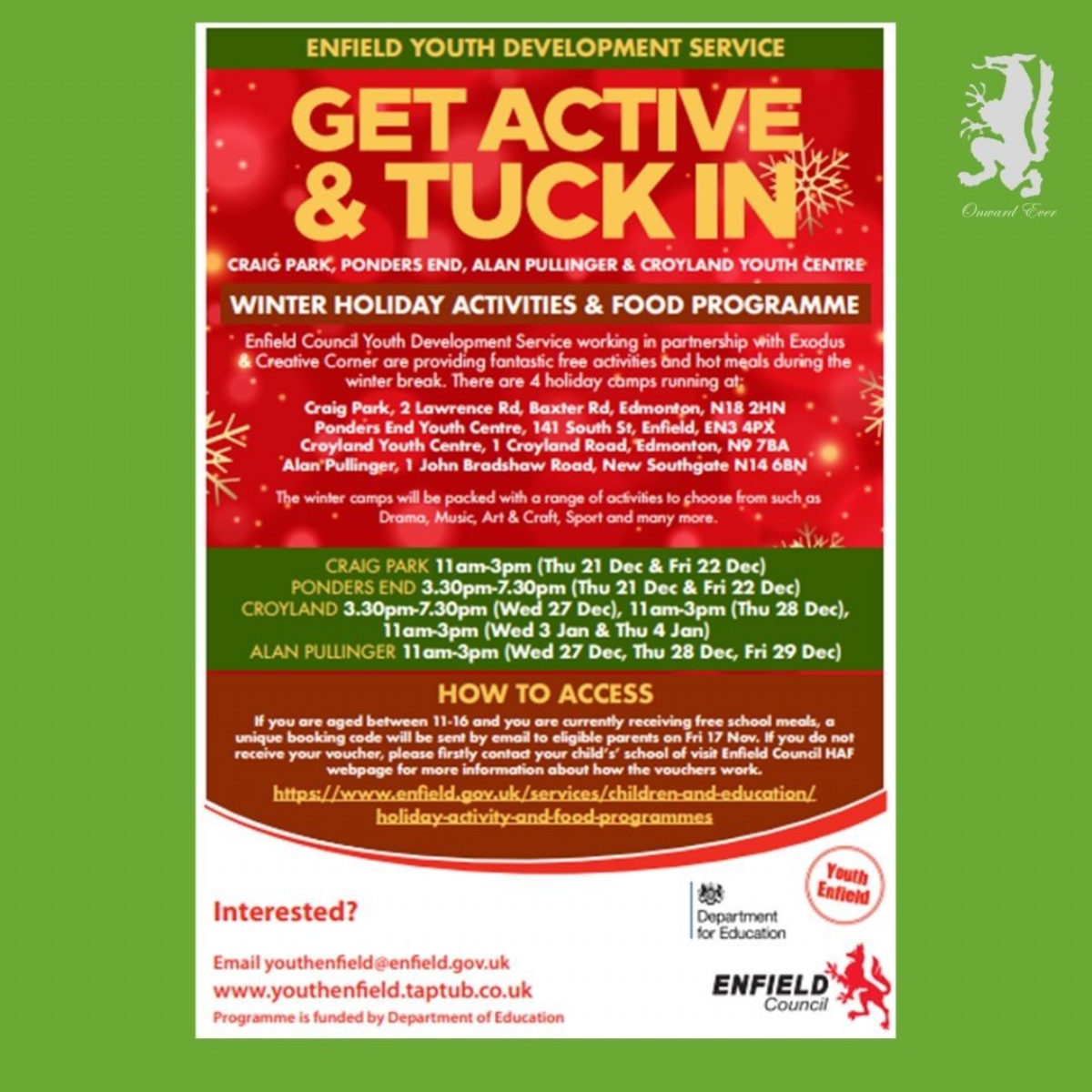 Enfield County School for Girls - Get Active and Tuck In